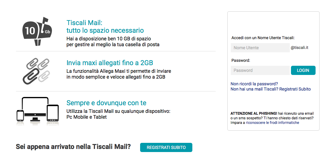 Tiscali mail come leggerle su PC | SubitoNews